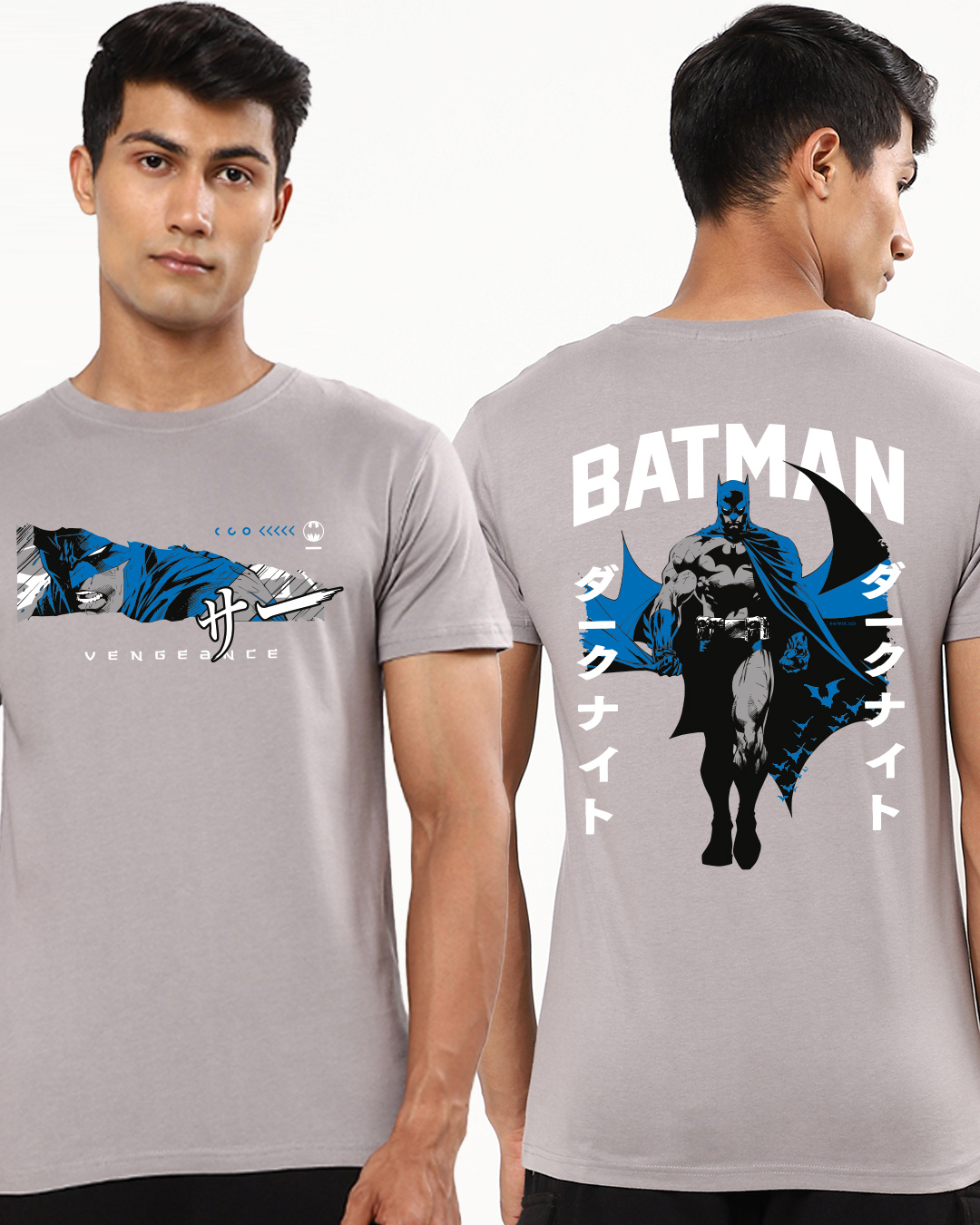 Buy Men's Grey Batman X Manga Graphic Printed T-shirt Online at Bewakoof