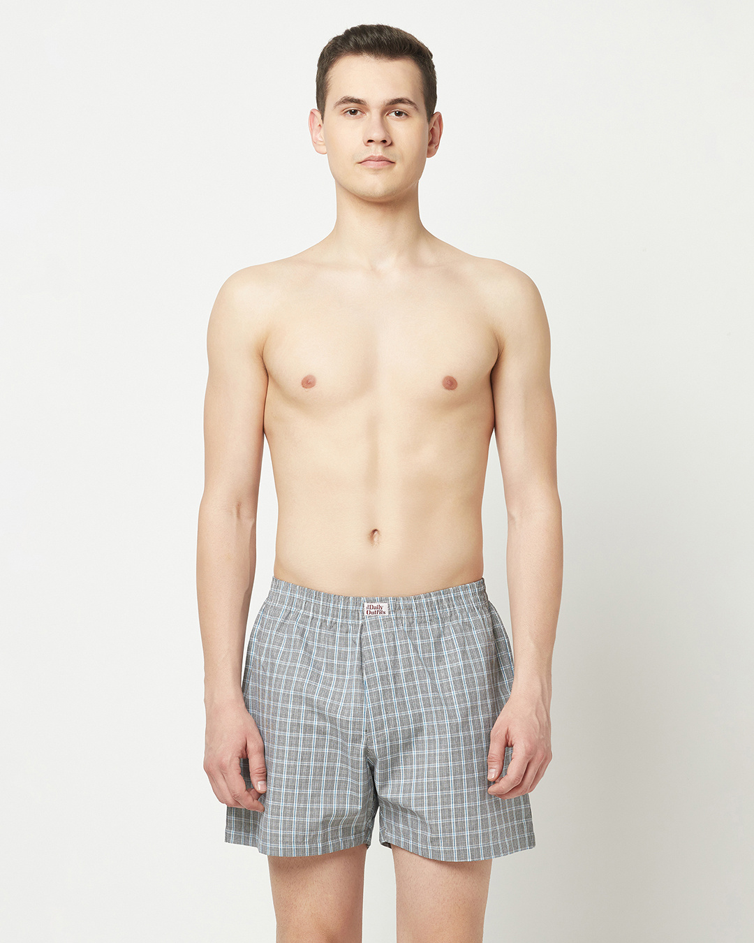 Buy Men's Grey Checked Boxers Online in India at Bewakoof