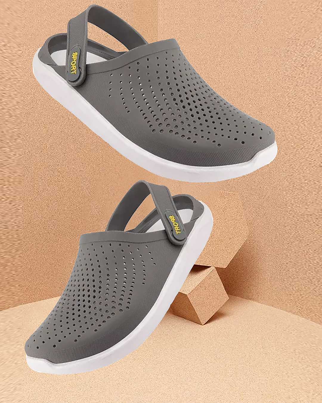 Buy Men's Grey Clogs Online in India at Bewakoof