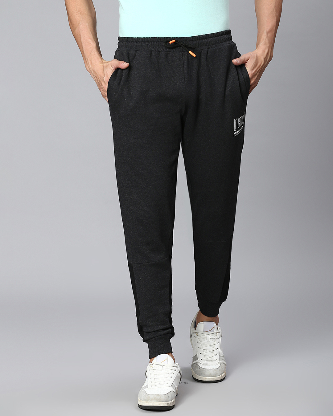 Buy Men's Grey Color Block Joggers Online in India at Bewakoof