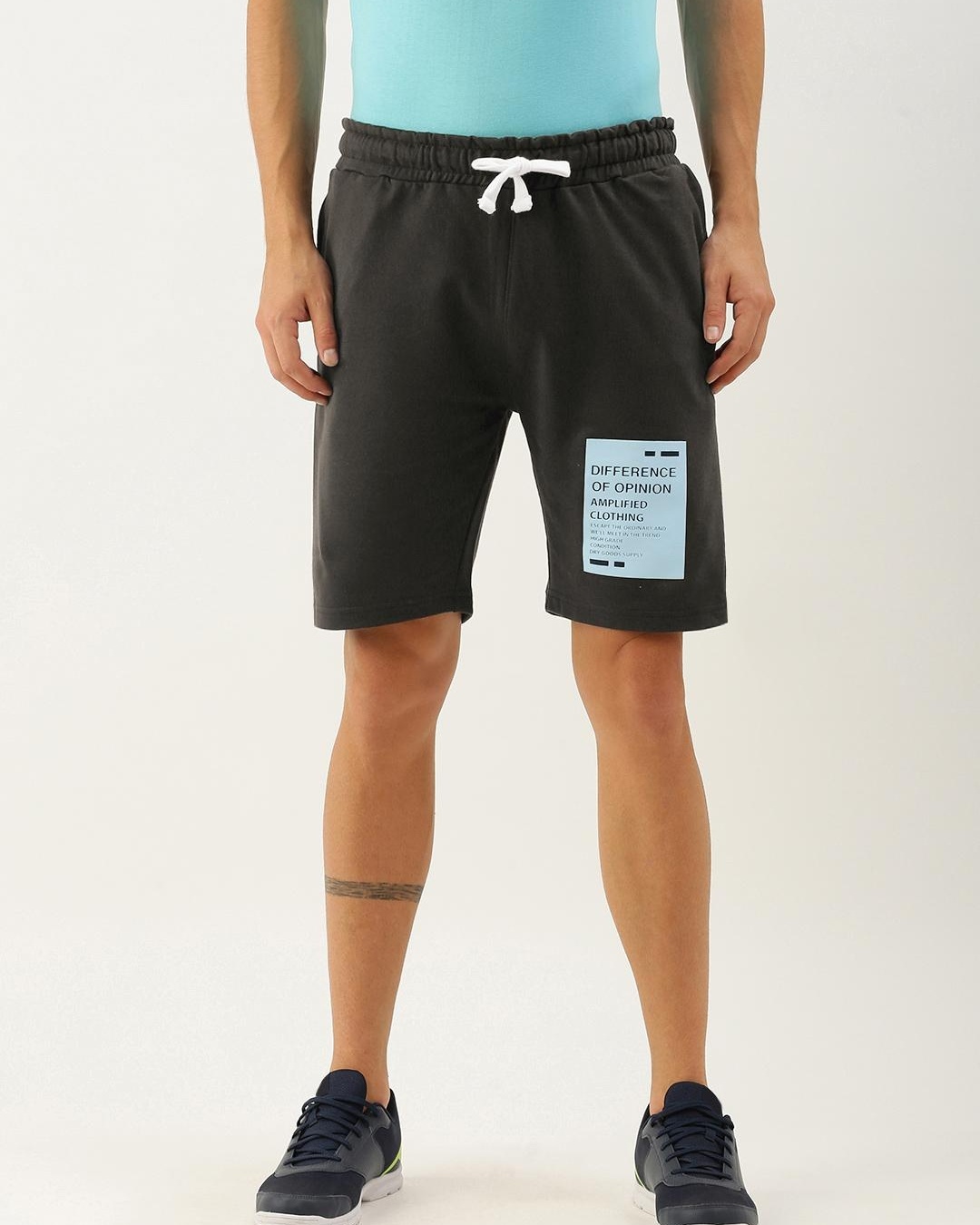 Buy Men's Grey Color Block Shorts Online at Bewakoof