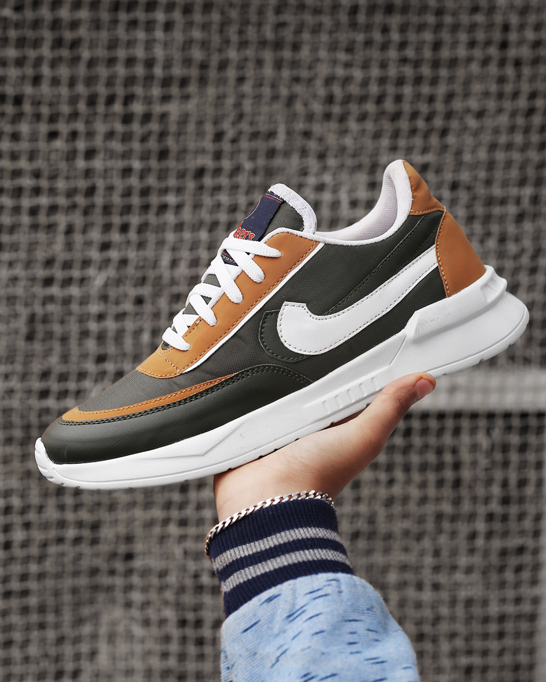 Buy Men's Grey Color Block Sneakers Online in India at Bewakoof