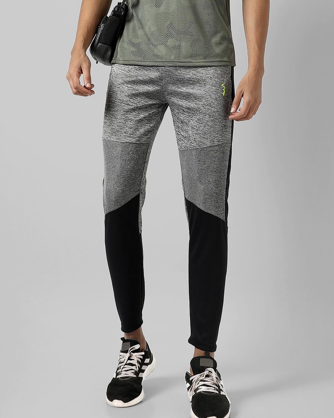 Buy Men's Grey Color Block Track Pants Online at Bewakoof