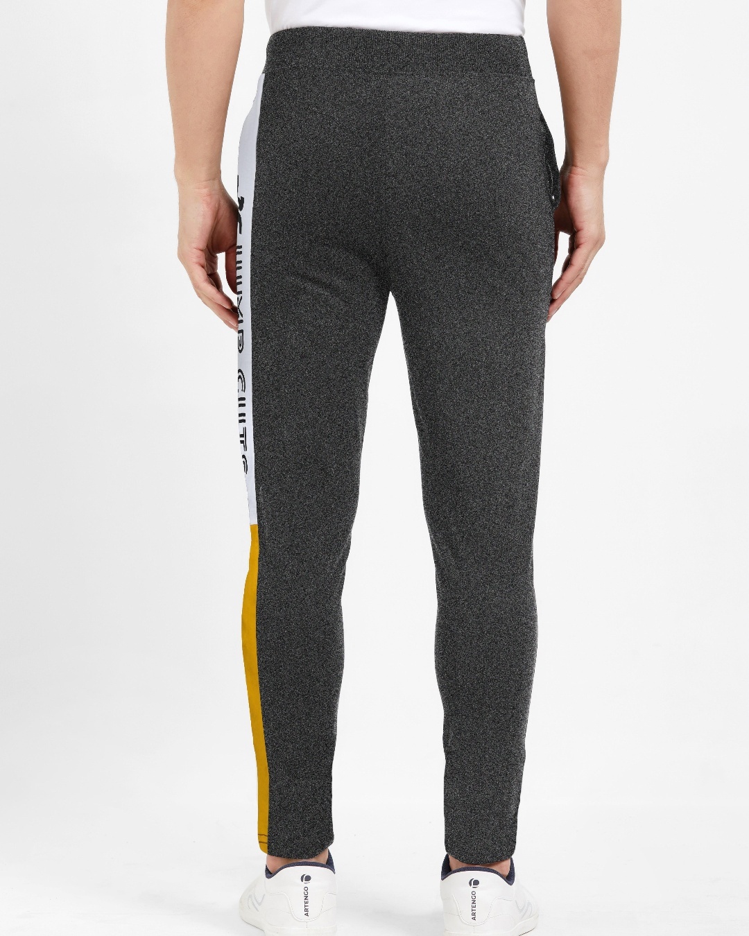 Buy Men's Grey Color Blocked Track Pants Online at Bewakoof