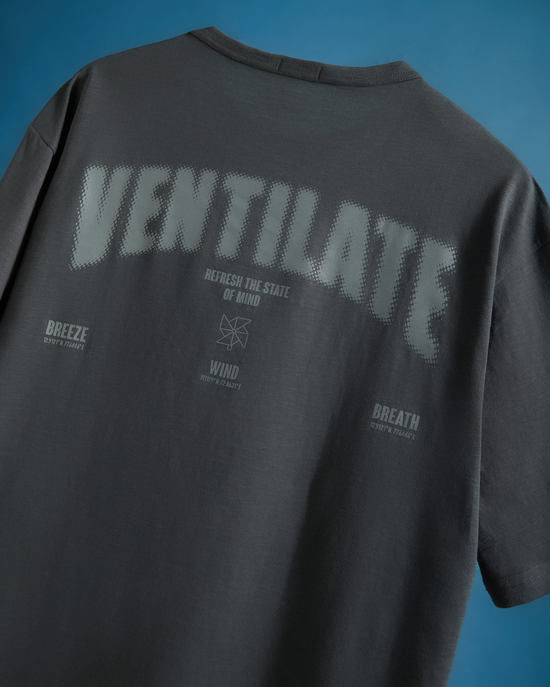 Buy Men's Grey Fly High Typography Oversized T-shirt Online at Bewakoof