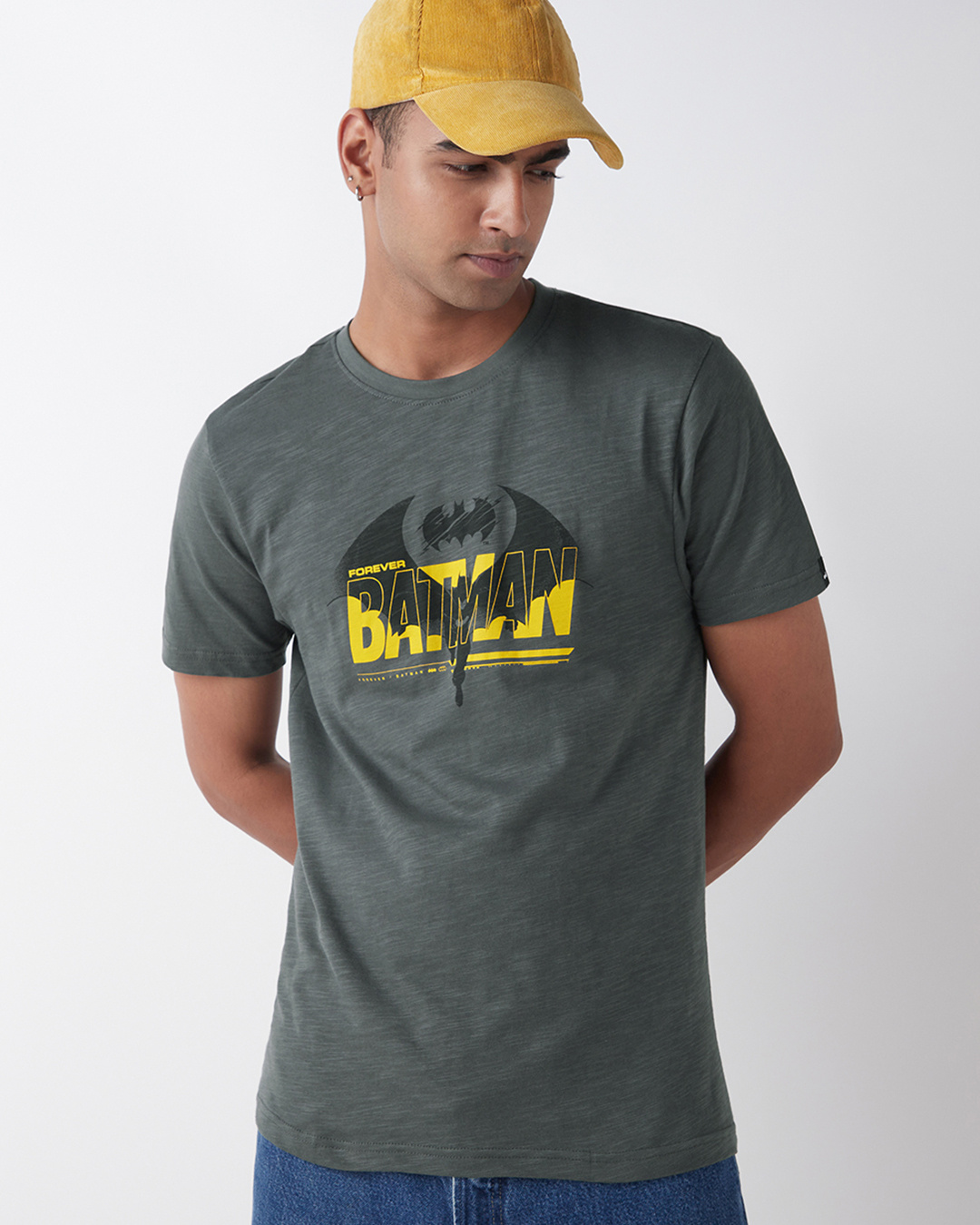 Buy Men's Grey Forever Batman Graphic Printed T-shirt Online at Bewakoof