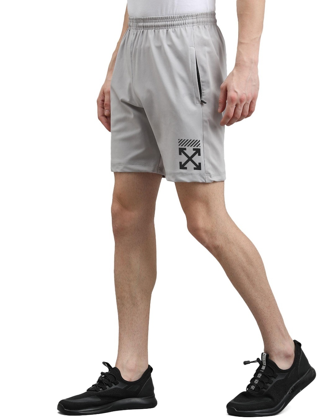 Buy Men's Grey Graphic Printed Shorts Online at Bewakoof