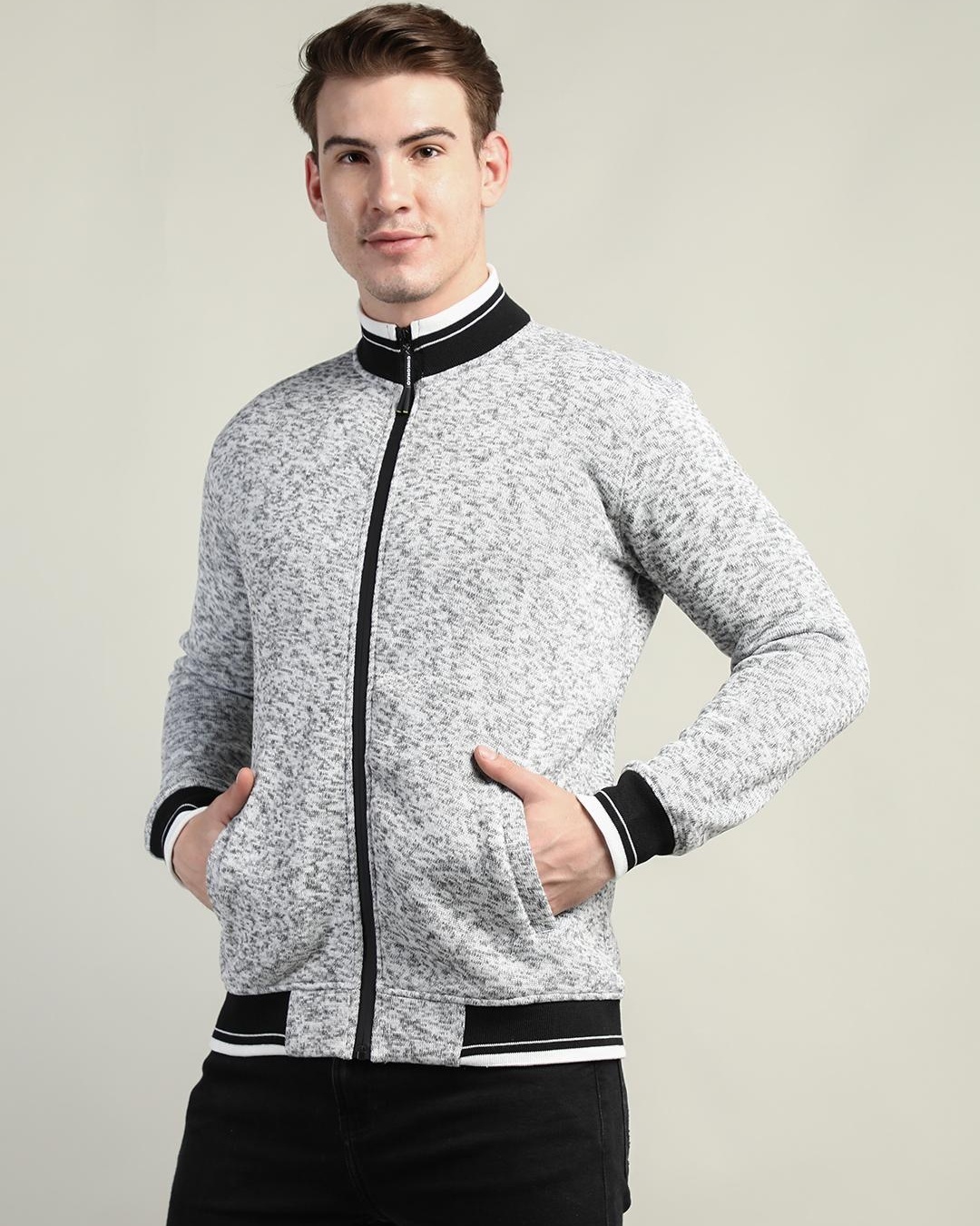 Buy Men's Grey Jacket Online at Bewakoof