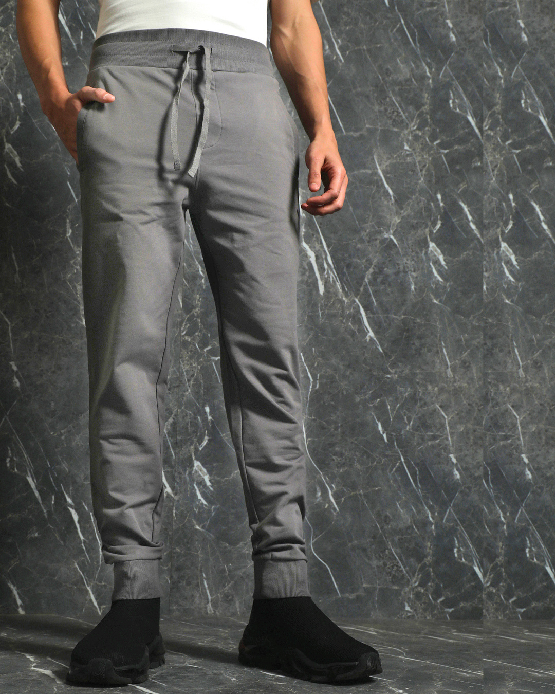 Buy Men's Grey Joggers Online at Bewakoof