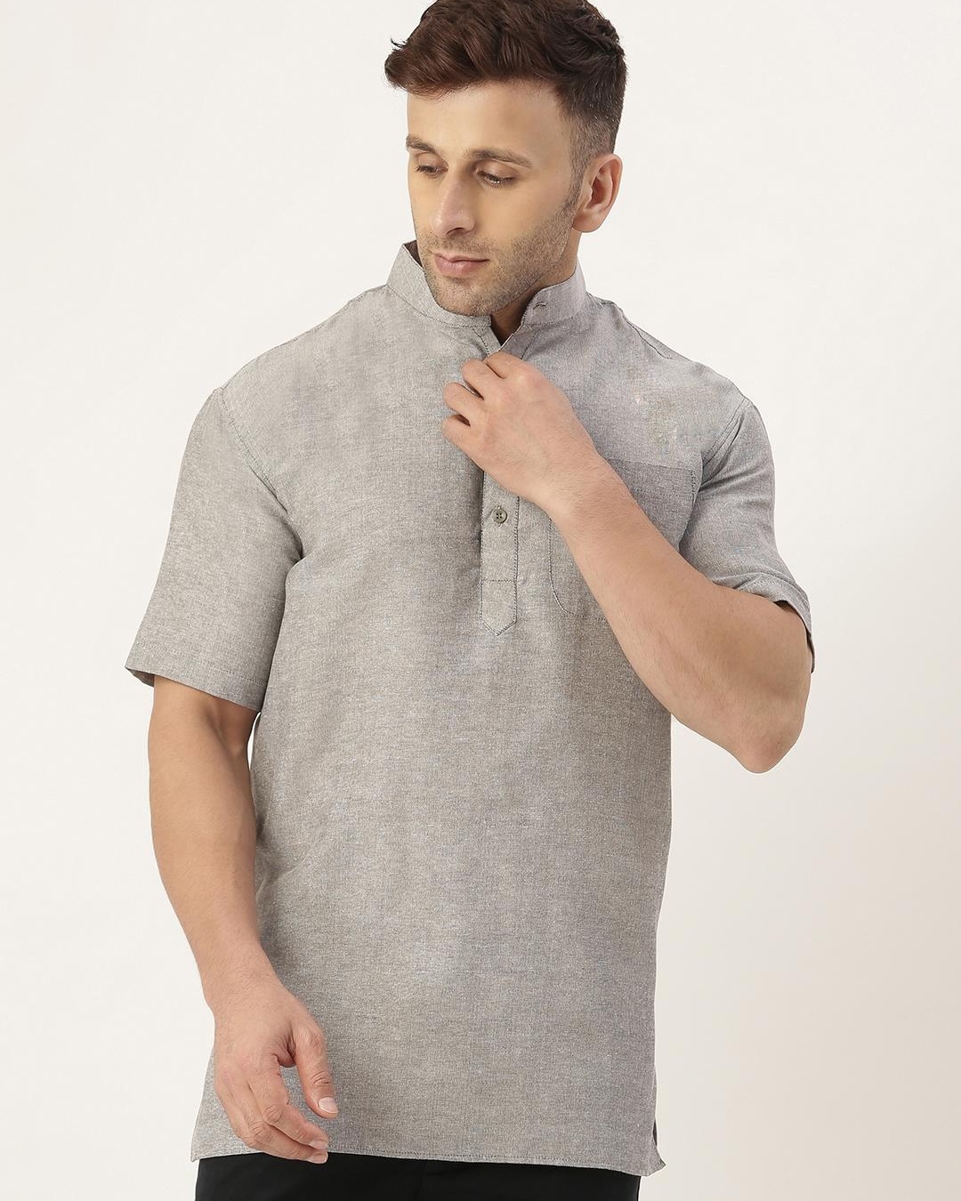 Buy Men's Grey Kurta Online at Bewakoof
