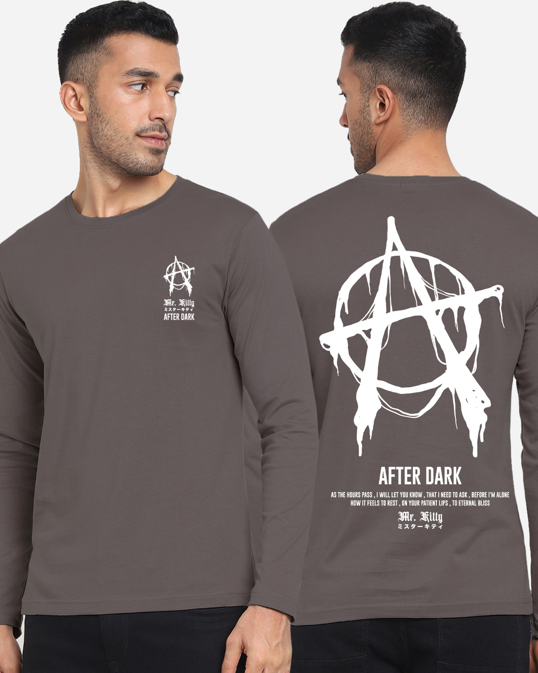 Buy Men's Grey Mr Kitty Afterdark Graphic Printed T-shirt Online at ...