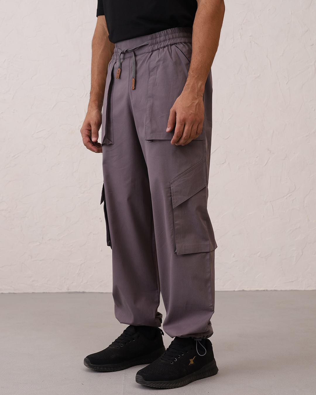 Buy Men's Grey Oversized Cargo Parachute Pants Online at Bewakoof