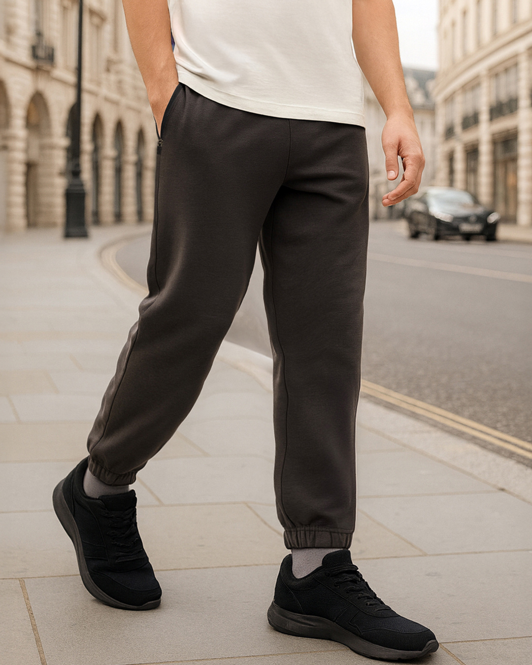 Buy Men's Grey Oversized Warm Joggers Online at Bewakoof