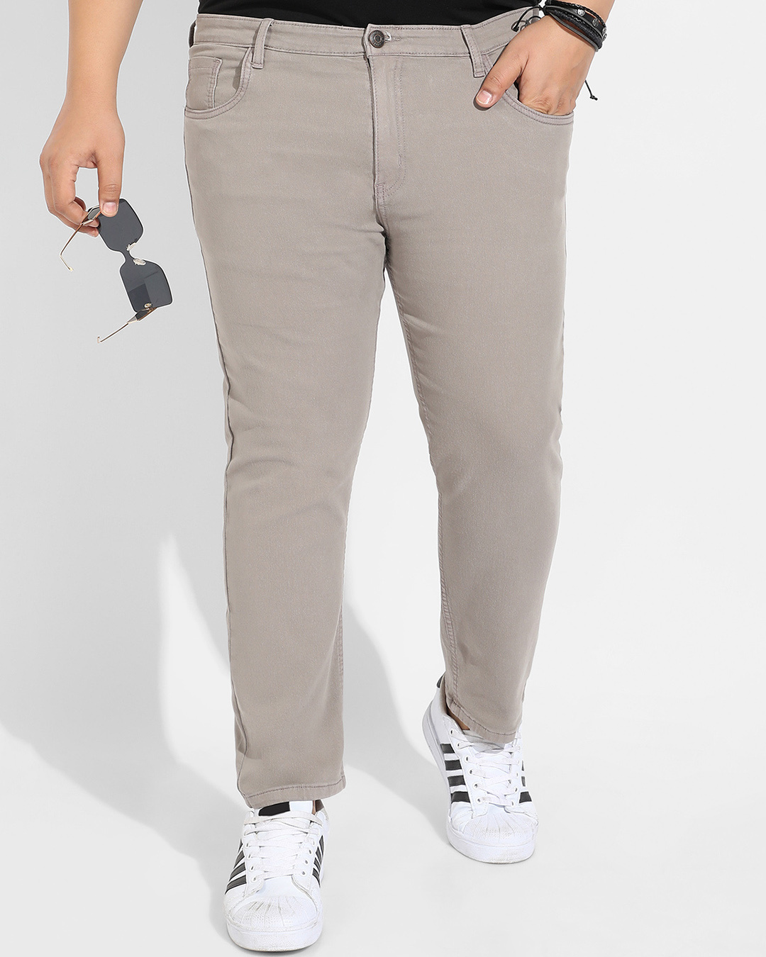 Buy Men's Grey Plus Size Jeans Online at Bewakoof