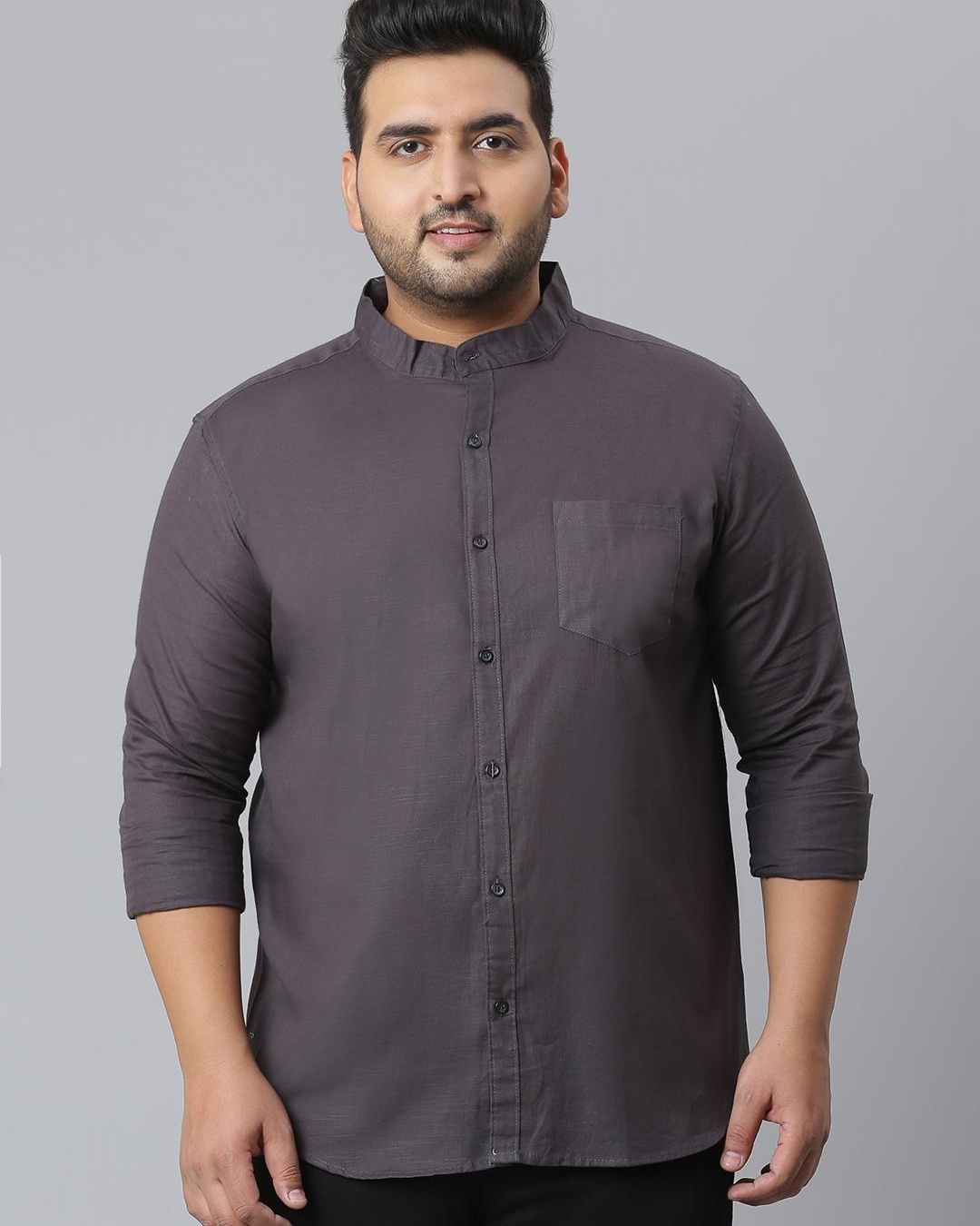 Buy Men's Grey Plus Size Shirt Online at Bewakoof