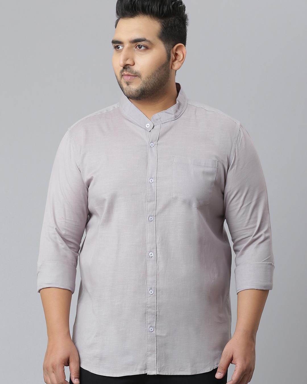 Buy Men's Grey Plus Size Shirt Online at Bewakoof