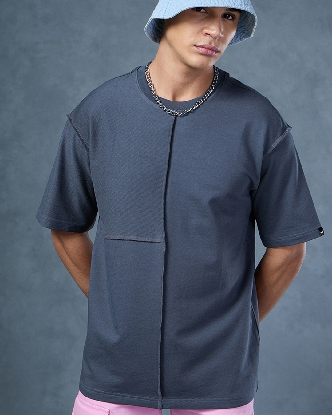 Buy Men's Grey Oversized T-shirt Online at Bewakoof