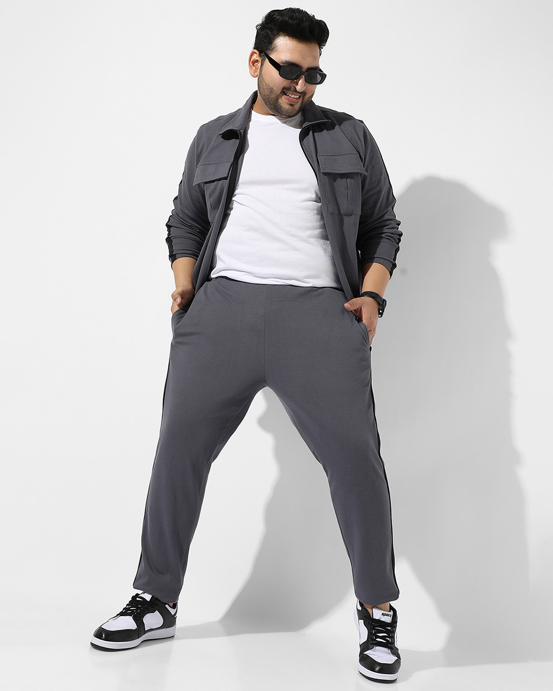 Buy Men's Grey Plus Size Co-ordinates Online in India at Bewakoof