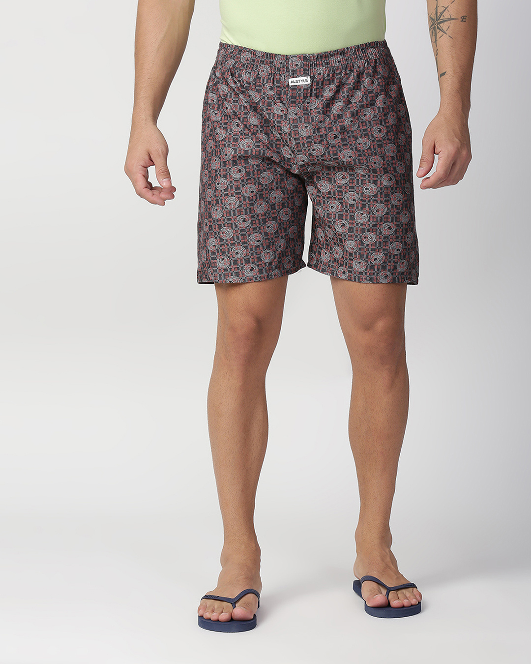 Buy Men's Grey Printed Boxers Online in India at Bewakoof