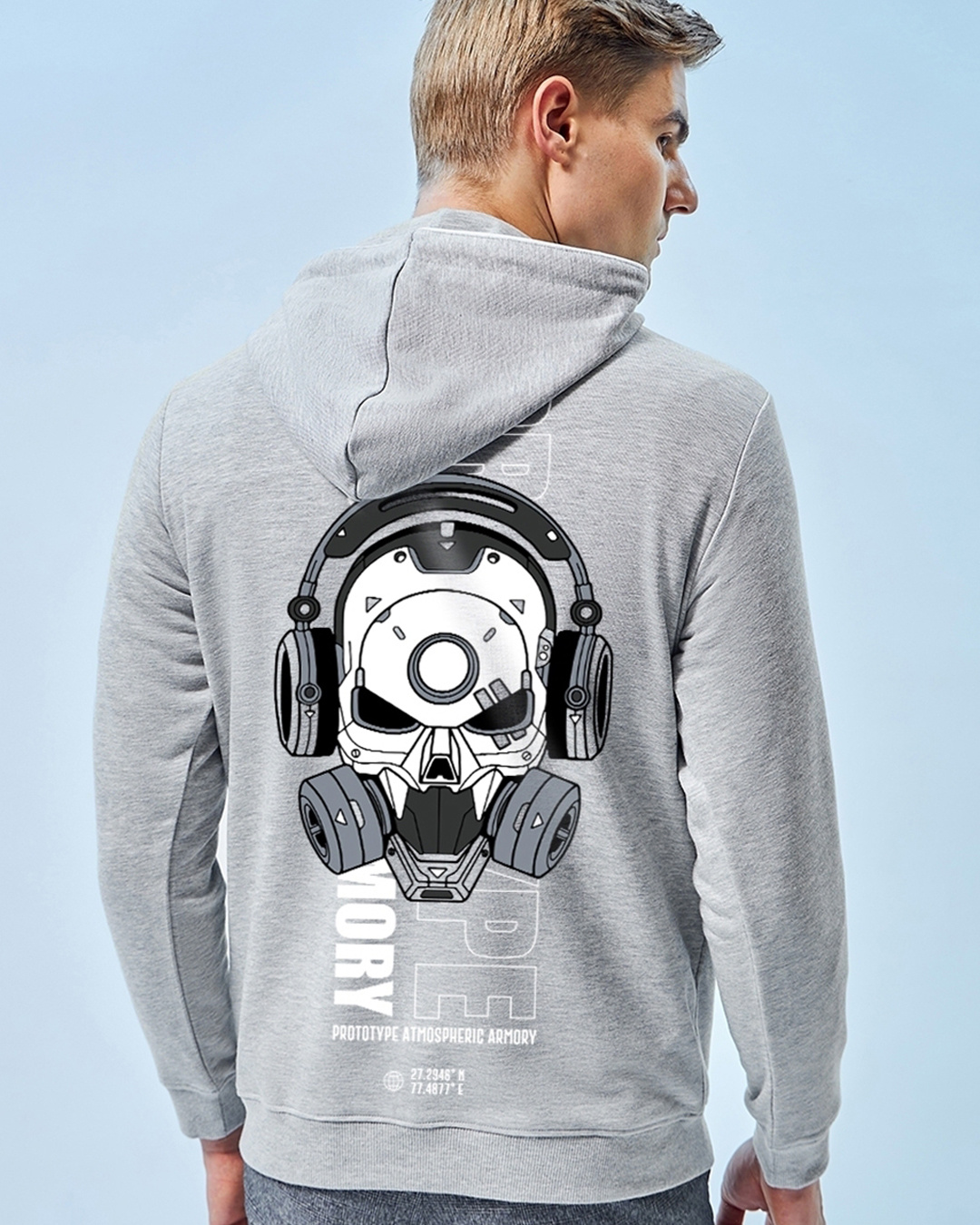 Buy Men's Grey Prototype Graphic Printed Hoodies Online at Bewakoof