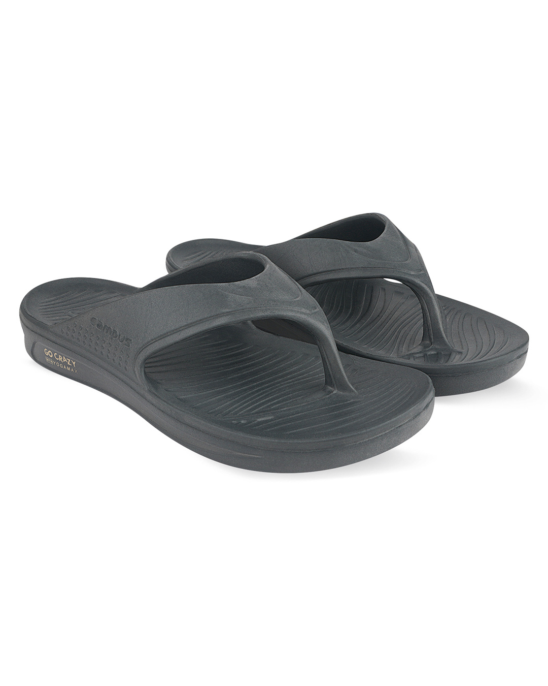 Buy Men's Grey Self Design Flip Flops Online in India at Bewakoof