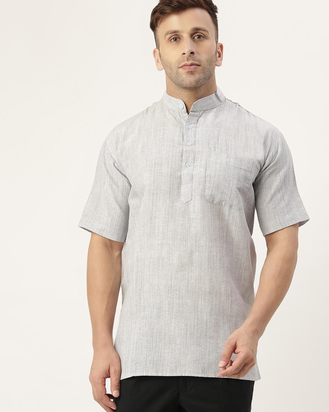 Buy Men's Grey Kurta Online at Bewakoof