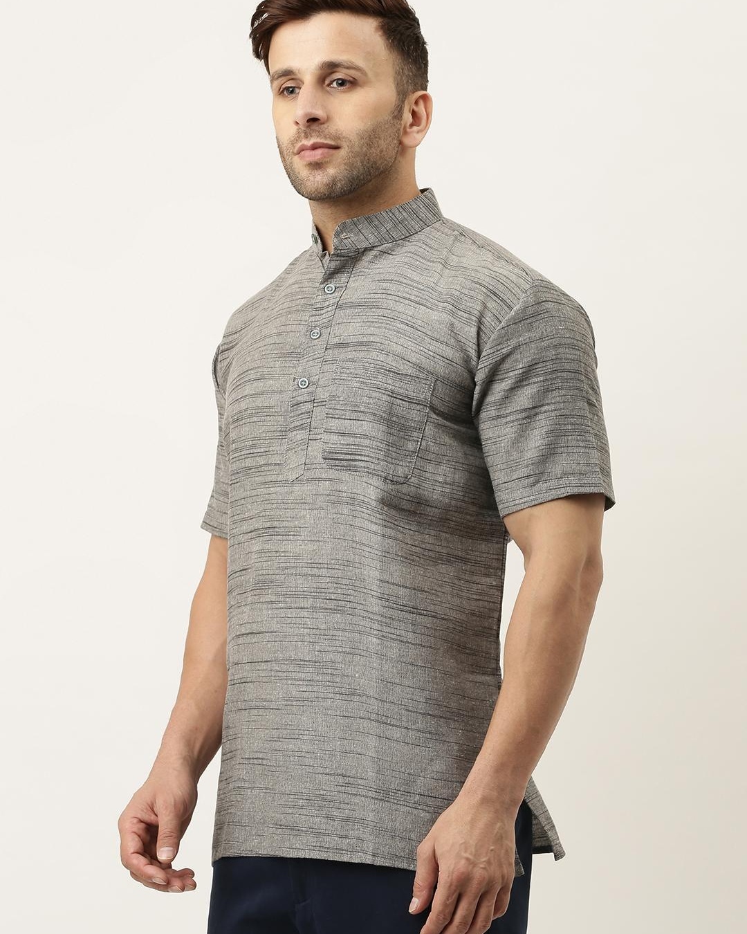 Buy Men's Grey Kurta Online at Bewakoof