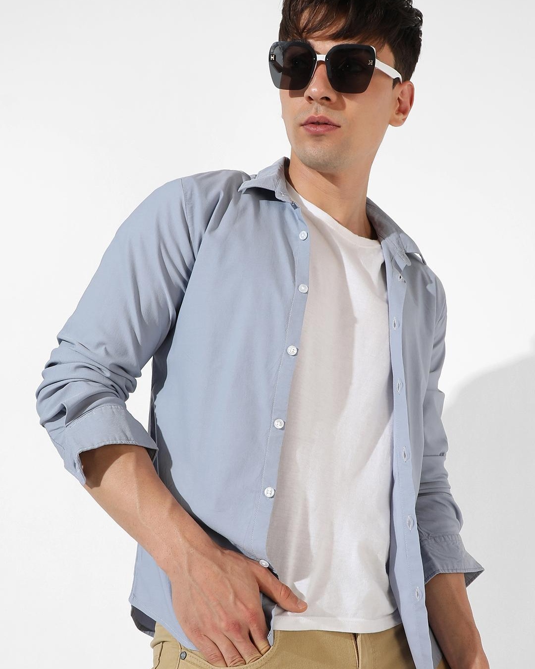 Buy Men's Grey Shirt Online at Bewakoof