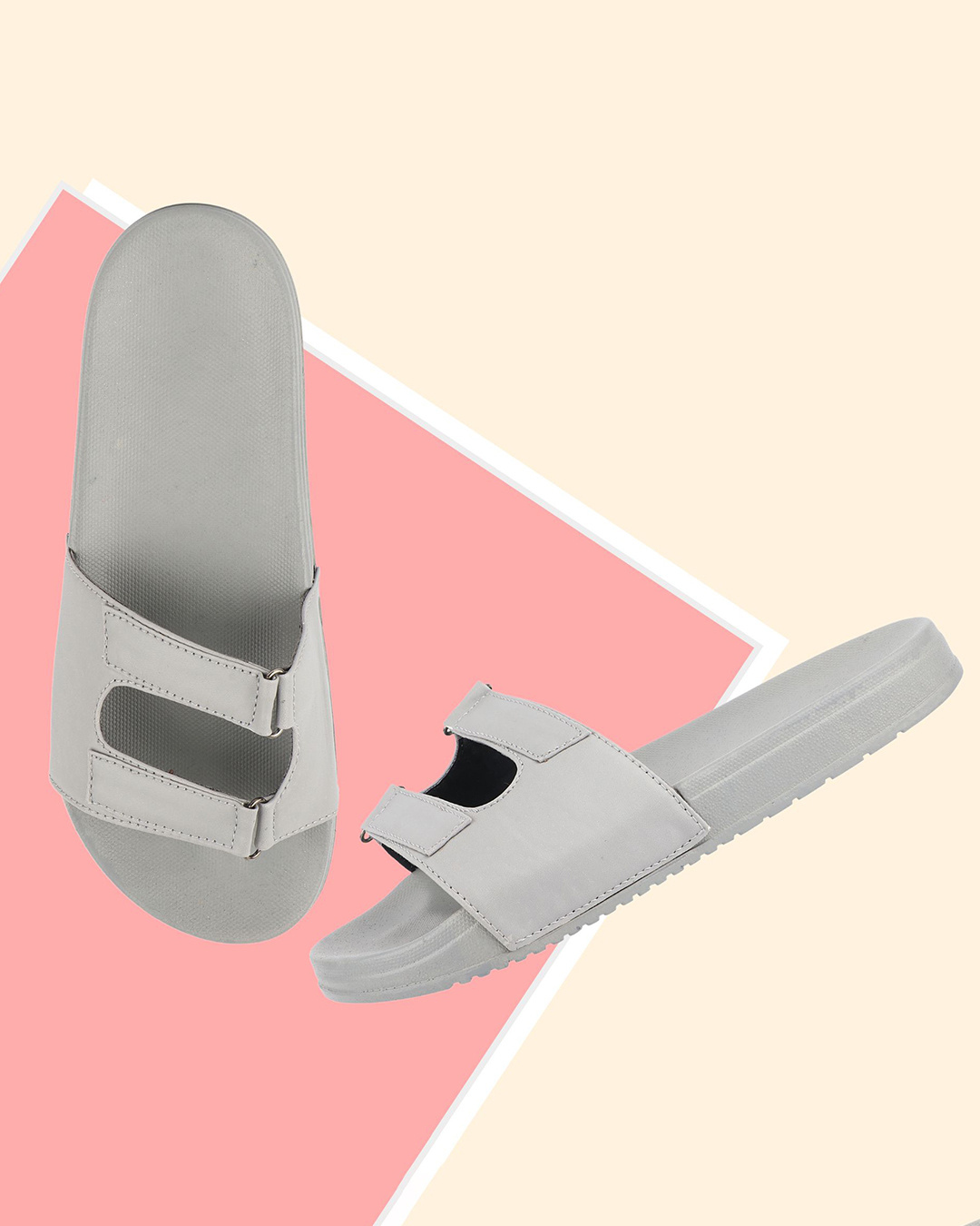 Buy Men's Grey Sliders Online in India at Bewakoof