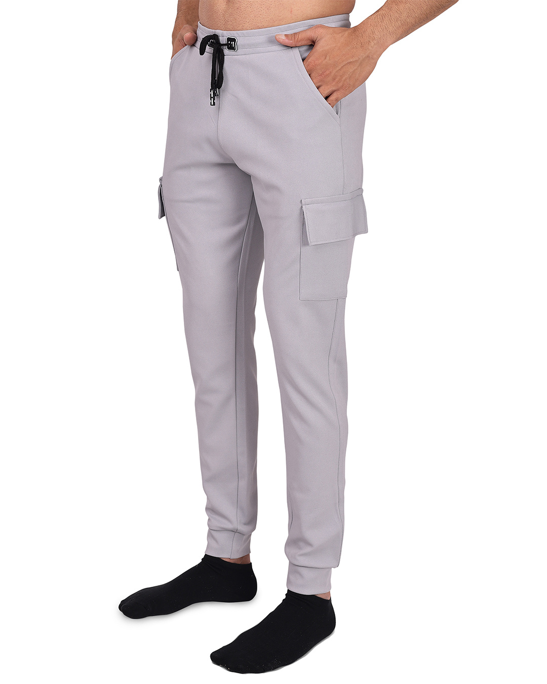 Buy Men's Grey Slim Fit Cargo Joggers Online at Bewakoof