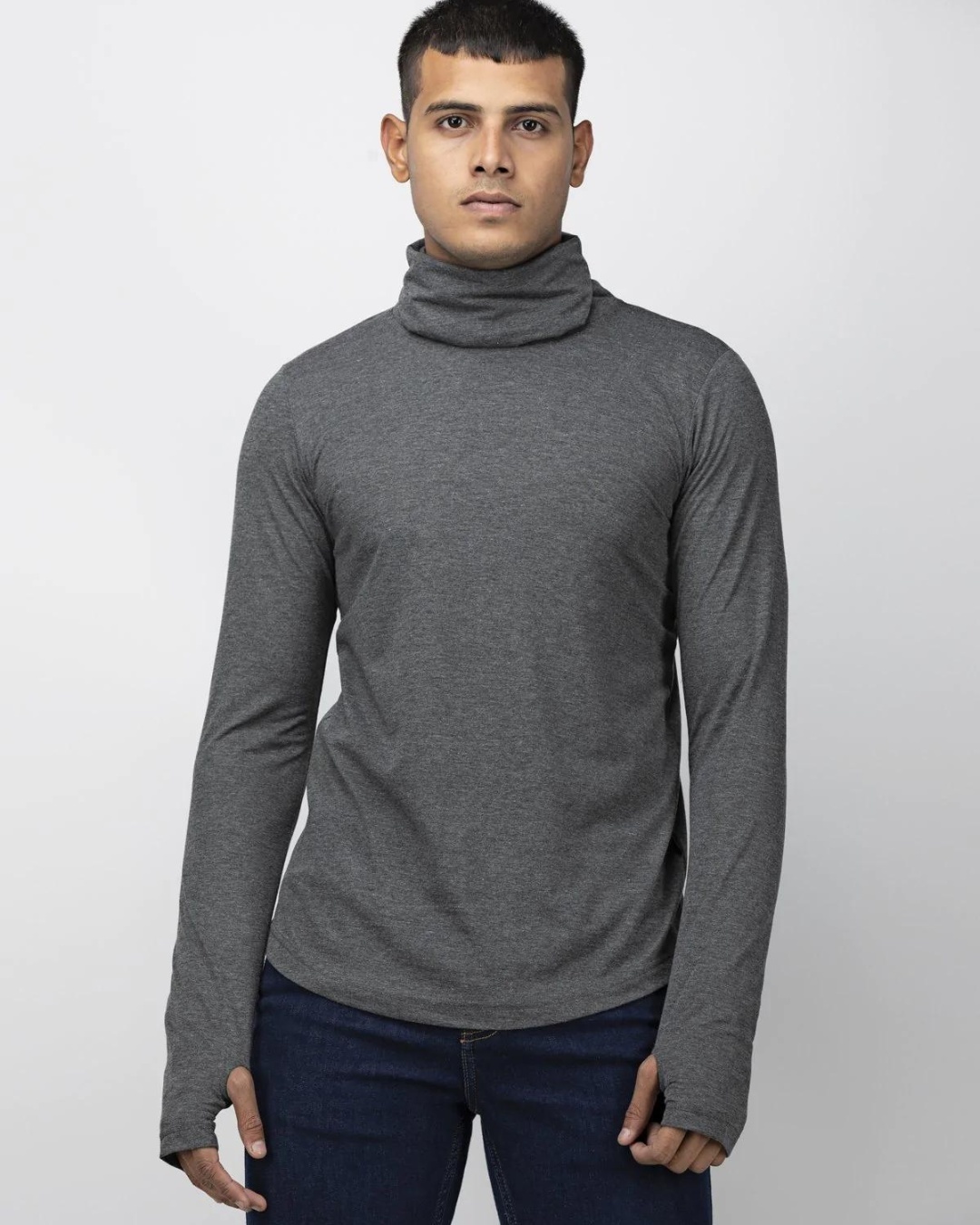 Buy Men's Grey Slim Fit T-shirt Online at Bewakoof