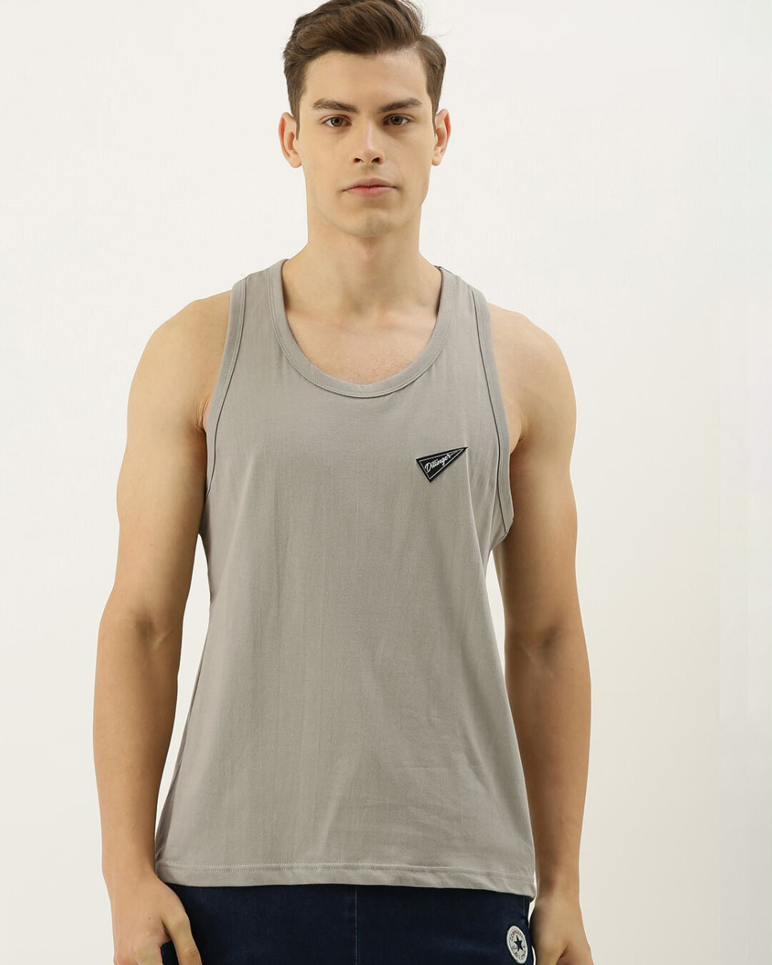 Buy Men's Grey Slim Fit Vest Online at Bewakoof