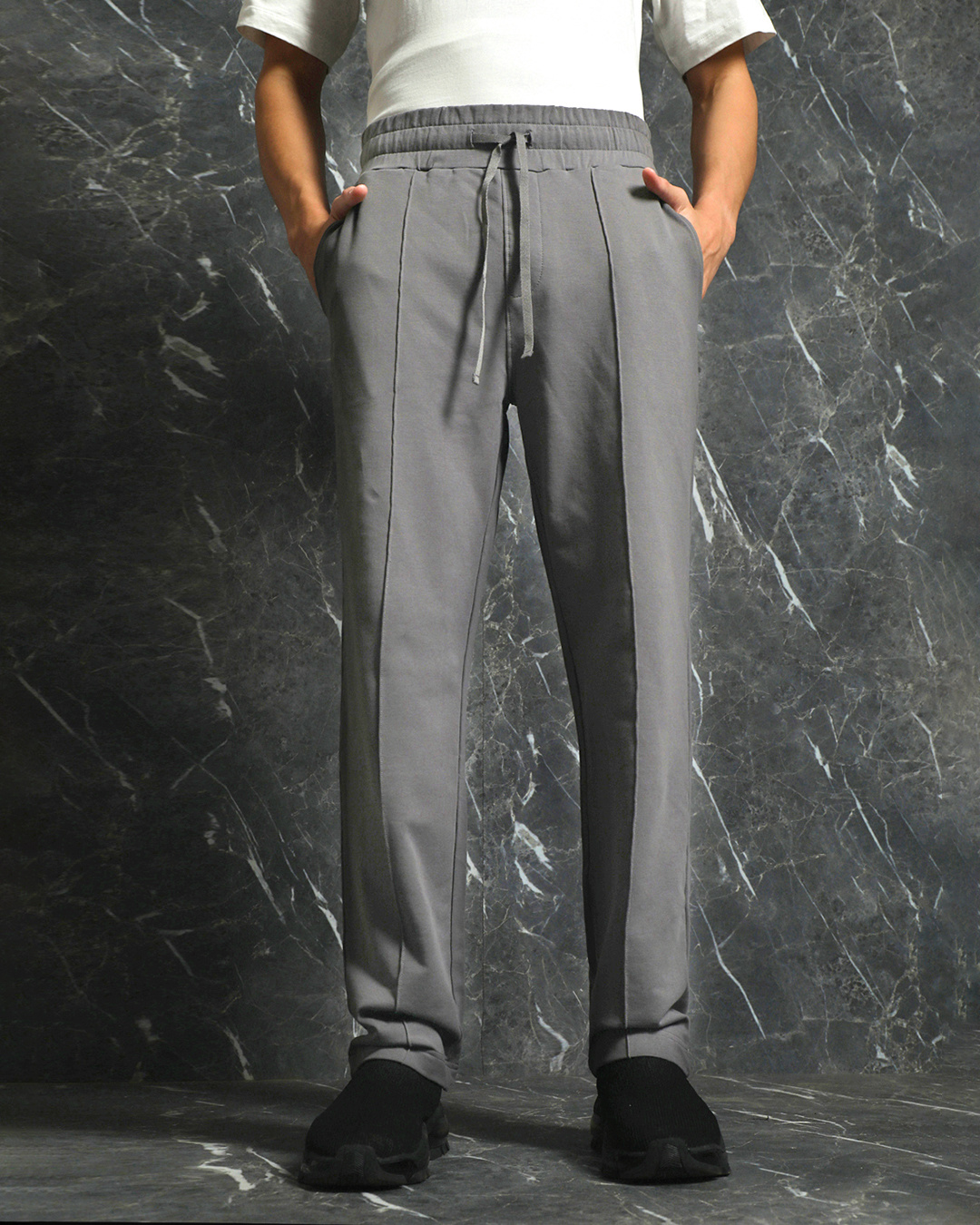 Buy Men's Grey Track Pants Online at Bewakoof