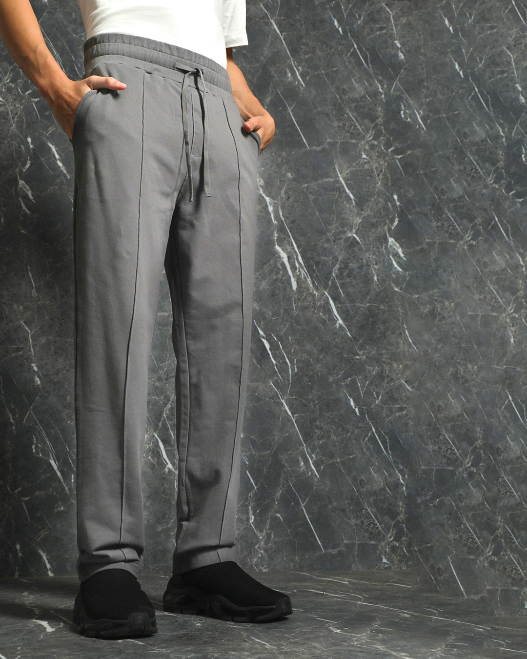 Buy Men's Grey Track Pants Online at Bewakoof