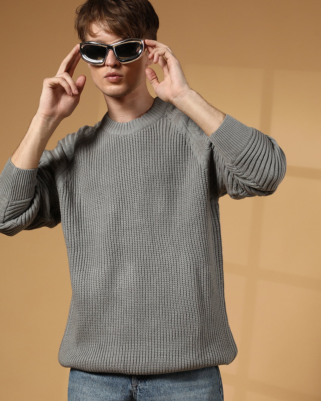 Buy Men's Grey Sweater Online at Bewakoof