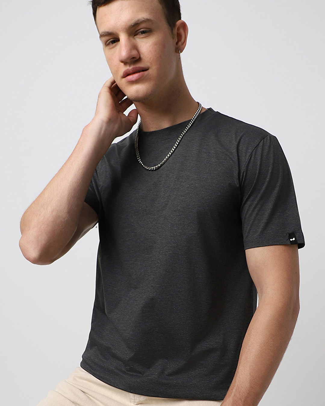 Buy Men's Grey T-shirt Online at Bewakoof