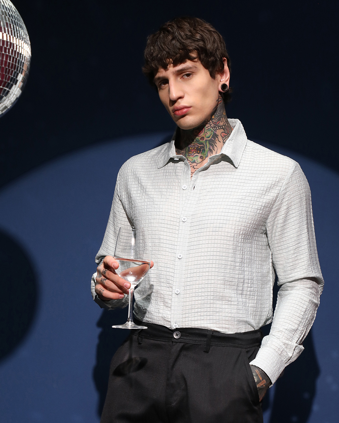 Buy Men's Grey Textured Shirt Online at Bewakoof