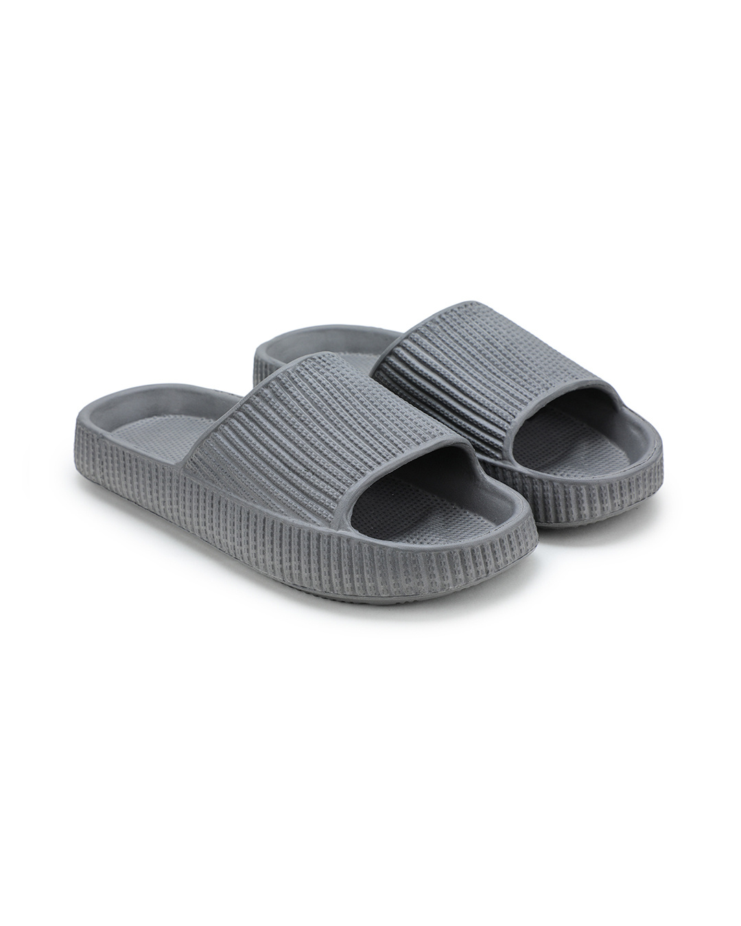 Buy Men's Grey Textured Sliders Online in India at Bewakoof