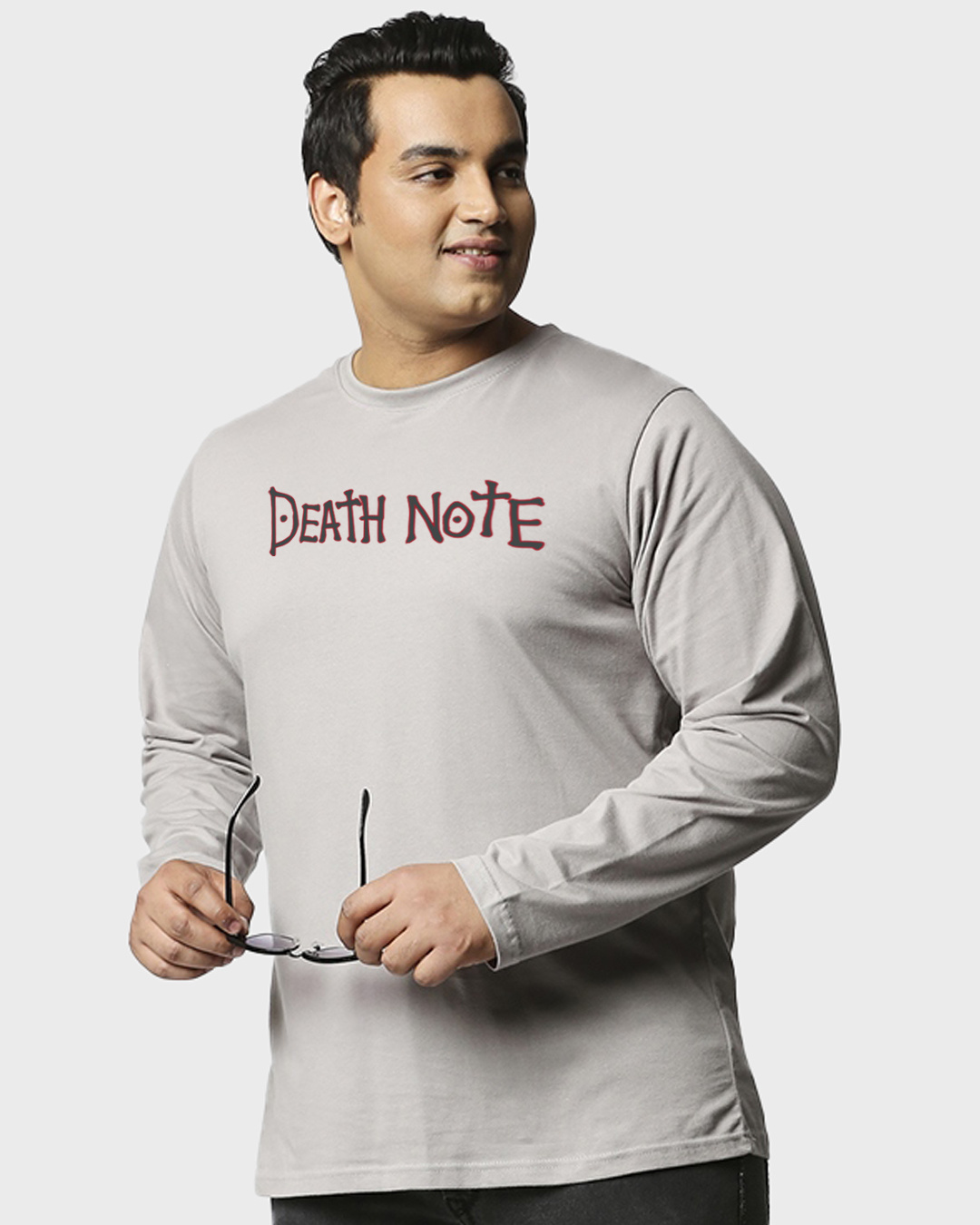 Buy Men's Grey The Ryuk Graphic Printed Plus Size T-shirt for Men Grey Online at Bewakoof