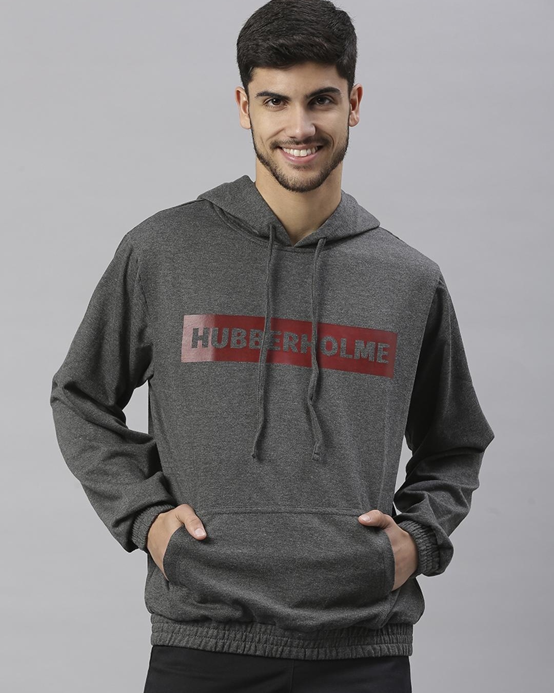 Buy Men's Grey Typography Hoodie Online at Bewakoof