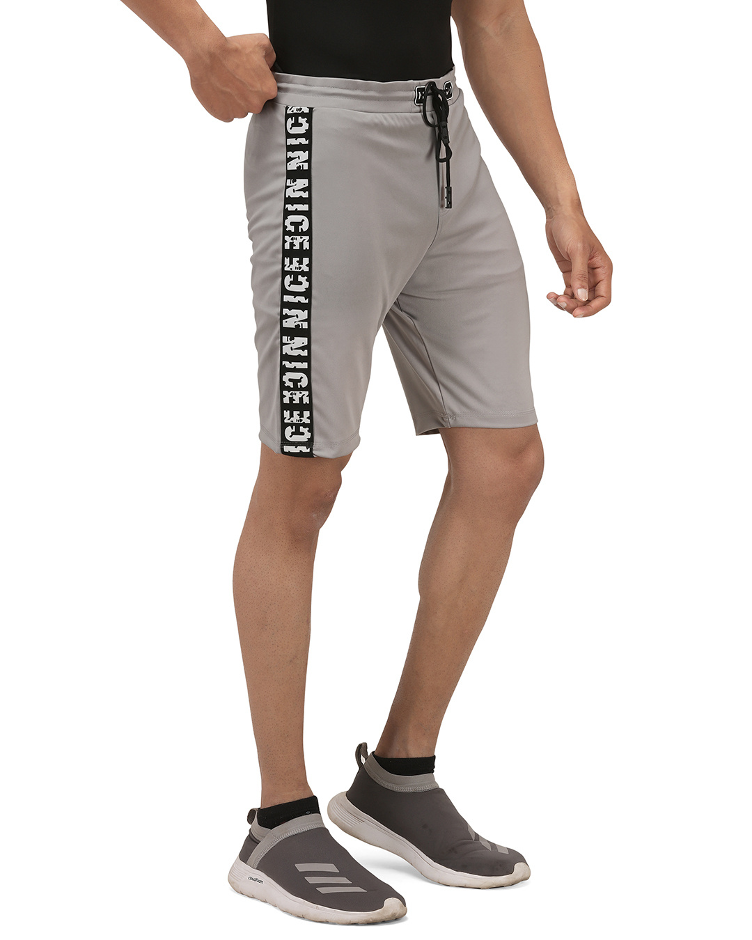 Buy Men's Grey Typography Shorts Online at Bewakoof