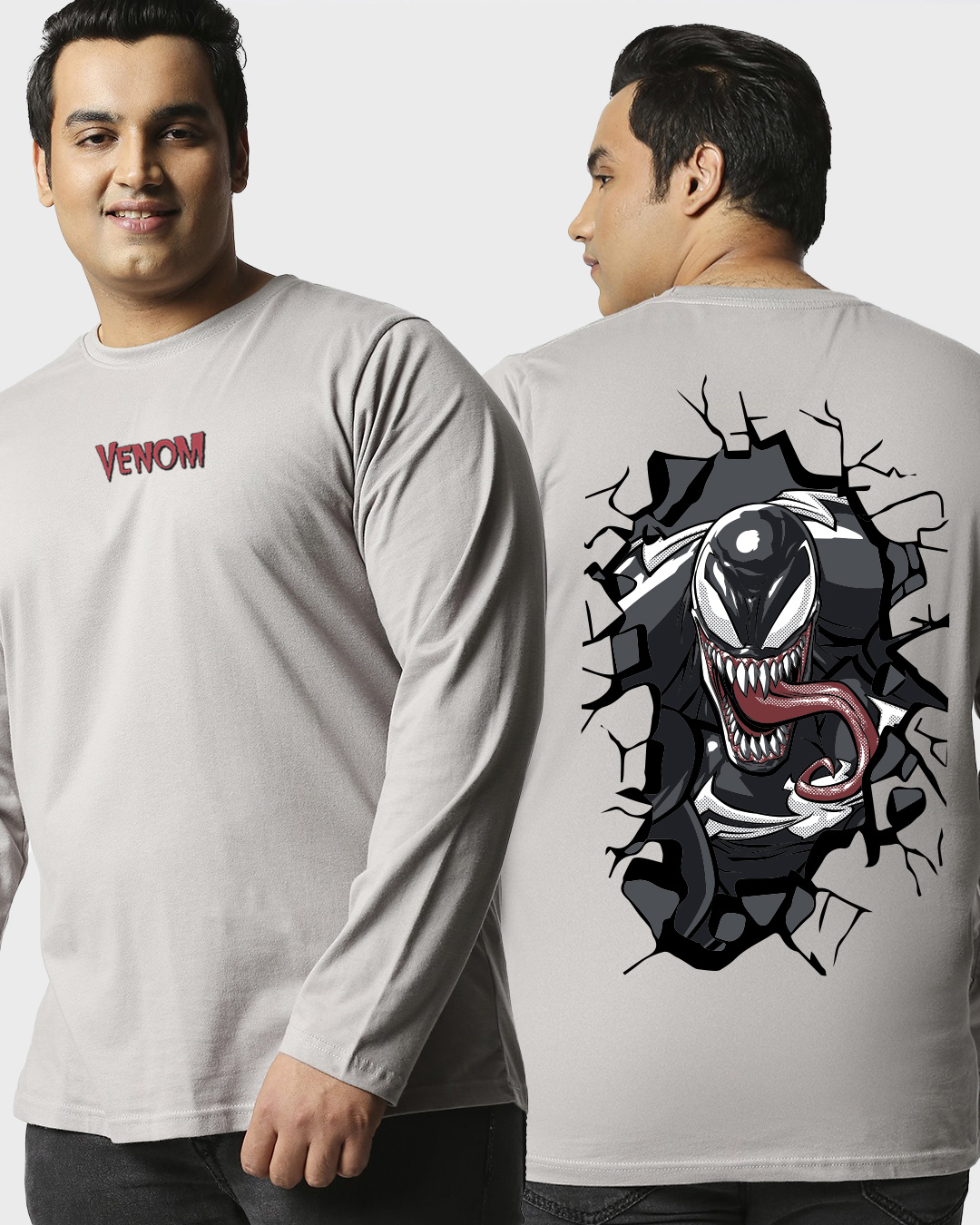 Buy Men's Grey Venom Street Graphic Printed Plus Size T-shirt Online at ...
