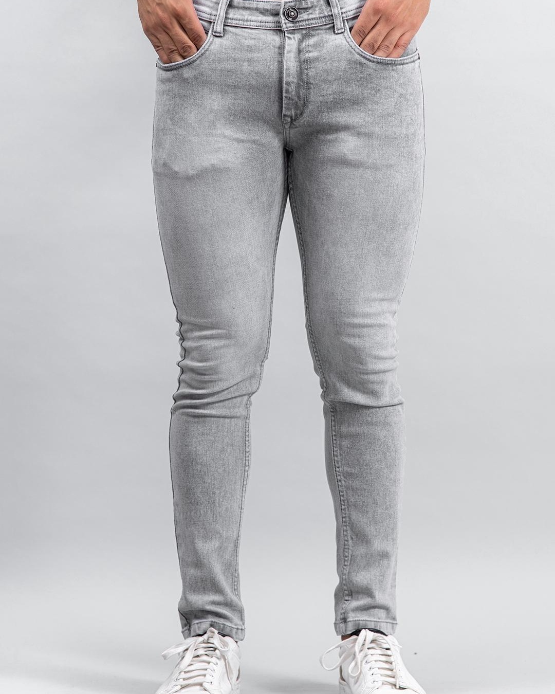 Buy Men's Grey Washed Jeans Online at Bewakoof
