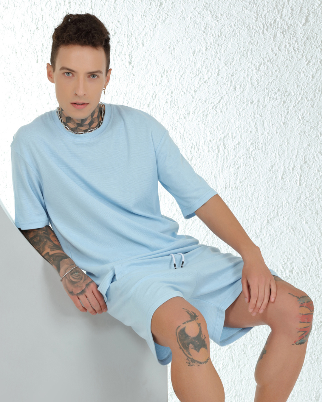 Buy Men's Ice Blue Oversized Co-ordinates Online in India at Bewakoof