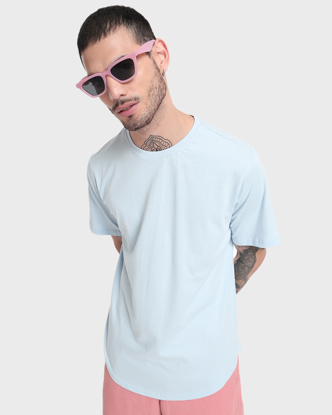 Buy Men's Ice Water Blue Apple Cut T-shirt Online at Bewakoof