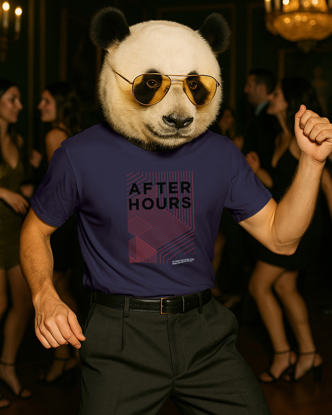 Buy Men's Inking Blue After Hours Graphic Printed T-shirt Online at ...