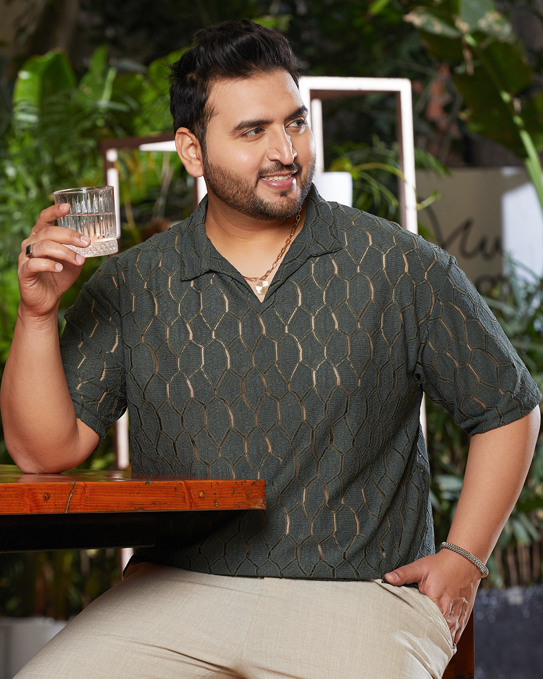 Buy Men's Juniper Green Oversized Plus Size Polo T-Shirt Online at Bewakoof