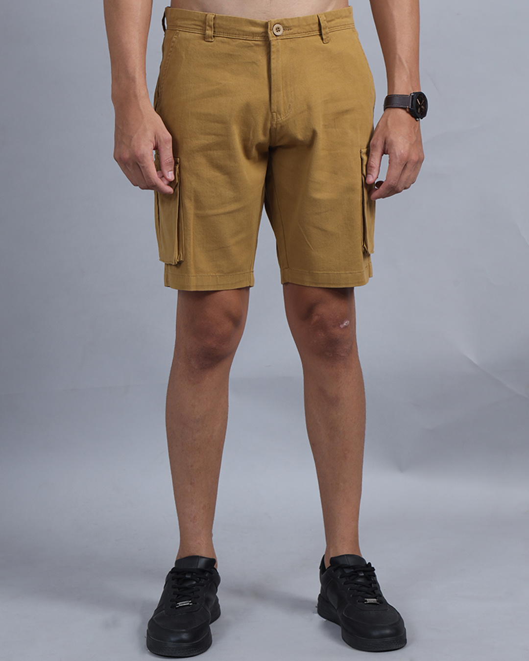 Buy Men's Khaki Cargo Shorts Online at Bewakoof