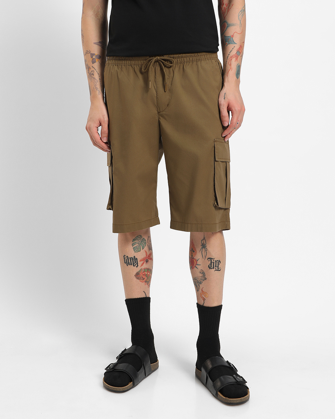 Buy Men's Khaki Cargo Shorts Online at Bewakoof