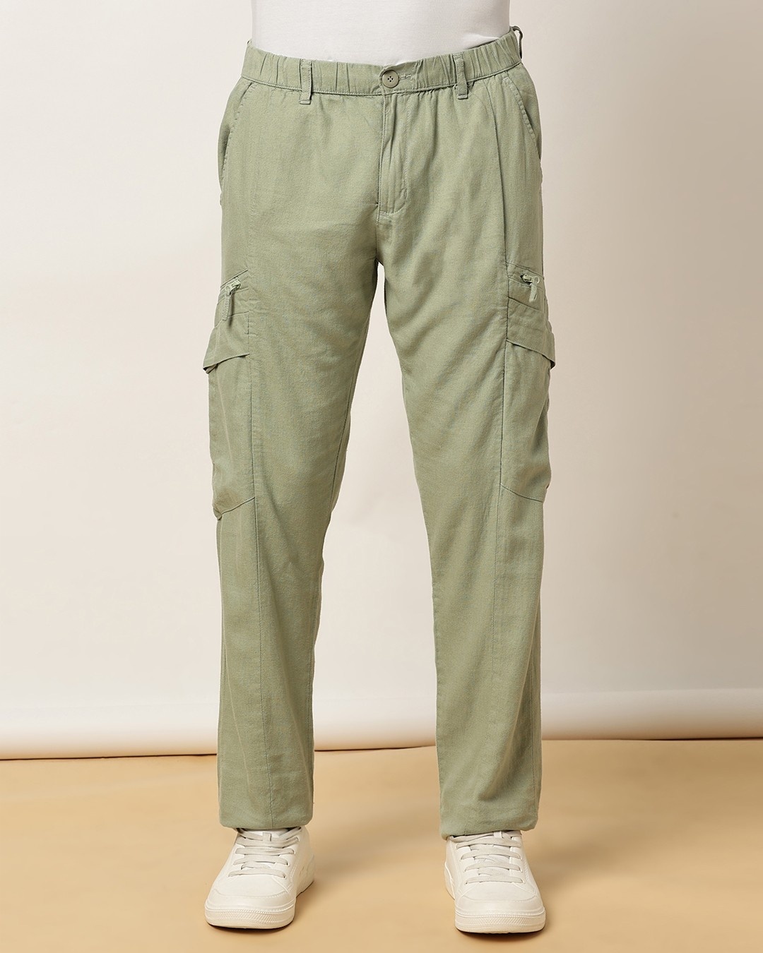 Buy Men's Light Green Cargo Pants Online at Bewakoof